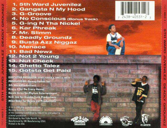 Deadly Groundz by 5th Ward Juvenilez (CD 1995 Rap-A-Lot Records) in ...